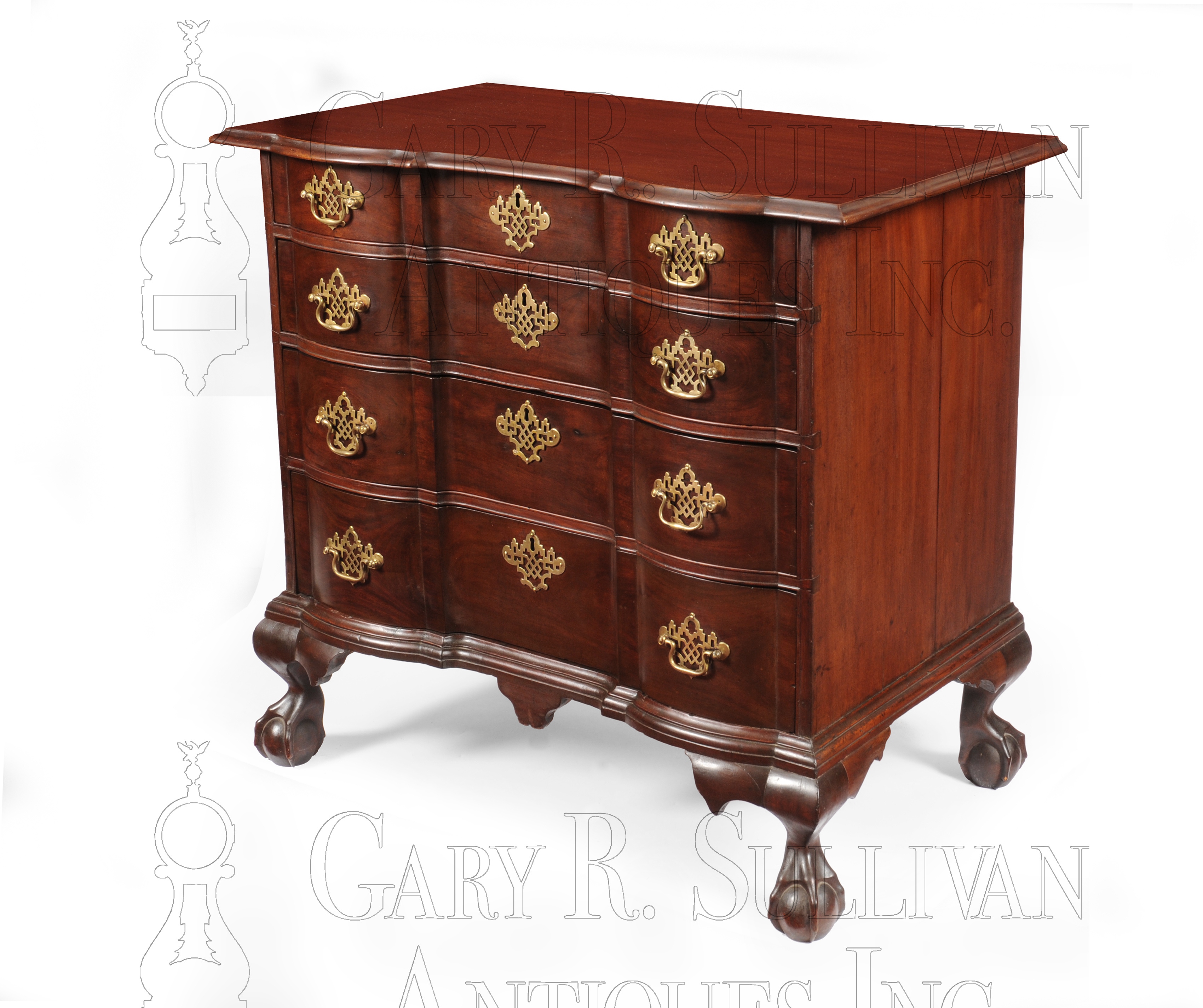 Chippendale Block Front Chest (Boston, Mass) - Clocks 14017 : Gary ...